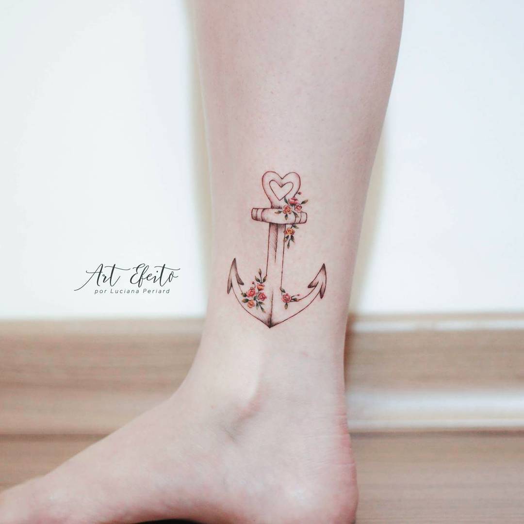 Tatuaje De Ancla En El Pie Tatuajes De Anclas Con Diseños