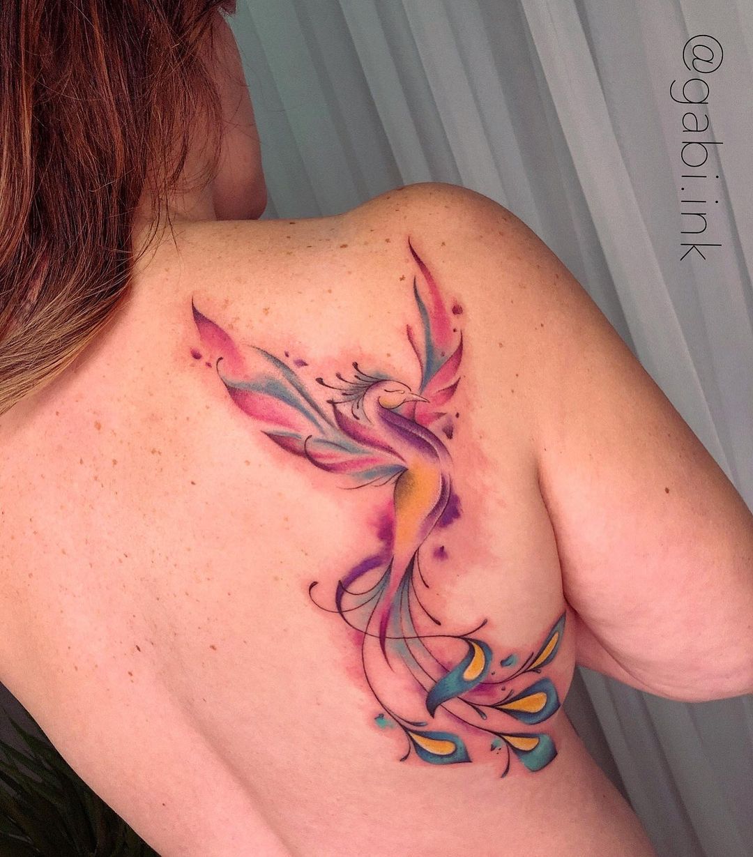 Tatuaje: Ave Fénix por Gabi Ink - Tatuajes para Mujeres Tatuaje: Ave Fénix por Gabi Ink - Tatuajes para Mujeres